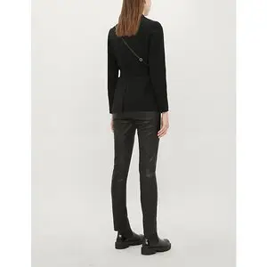 Claudie Pierlot Crepe Blazer With Belt - Black