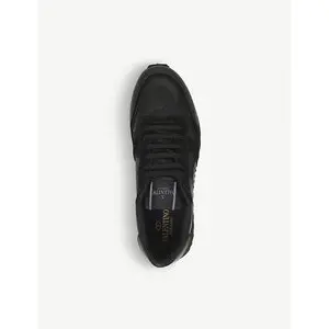 Valentino Garavani Rockrunner Camo Leather Trainers - Black