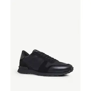 Valentino Garavani Rockrunner Camo Leather Trainers - Black