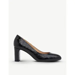 LK BENNETT Winola Mock-croc Leather Courts