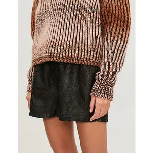 Zadig&Voltaire Textured Leather Shorts - Noir