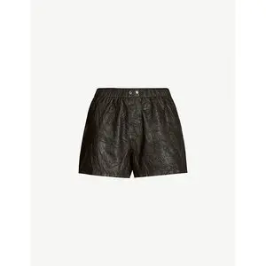 Zadig&Voltaire Textured Leather Shorts - Noir