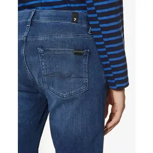 7 For All Mankind Slimmy Tapered Luxe Performance Plus Slim Jeans - Mid Blue