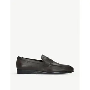 TOD'S Gomma Leggero Leather Loafers - Dark Brown
