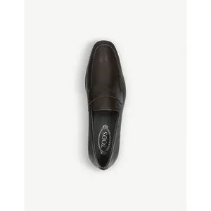 TOD'S Gomma Leggero Leather Loafers - Dark Brown