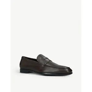 TOD'S Gomma Leggero Leather Loafers - Dark Brown