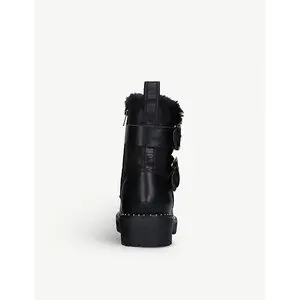 Kurt Geiger Tallulah Faux-fur Lined Buckled Boots