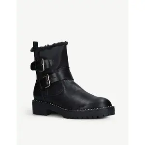 Kurt Geiger Tallulah Faux-fur Lined Buckled Boots