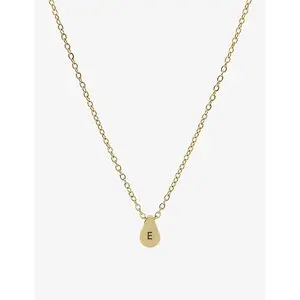 LITTLESMITH Personalised Initial -plated Teardrop Bead Necklace - Gold