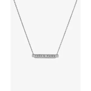 LITTLESMITH Plated Bar Necklace - Silver