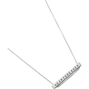 LITTLESMITH Plated Bar Necklace - Silver