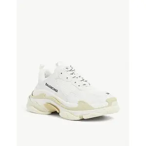 Balenciaga Triple S Suede And Mesh Trainers