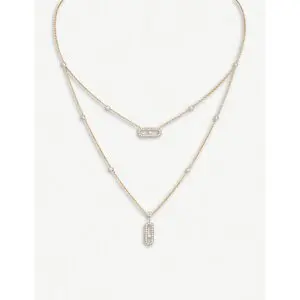 Messika Move 18ct Rose Gold Diamond Necklace - Pink Gold