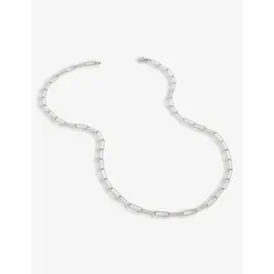 Monica Vinader Alta Textured Necklace - Silver