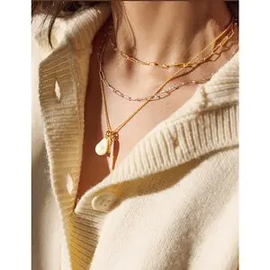 Monica Vinader Alta Textured Necklace - Silver