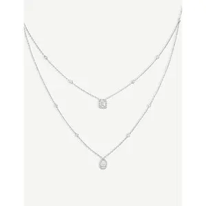 Messika My Twin Diamond And Gold Necklace - White