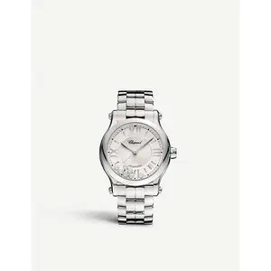 Chopard Happy Sport Stainless Steel And Diamond Watch - Silver