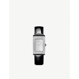 Boucheron Reflet Medium Stainless-steel Watch With Diamond And Sapphire - Black/white/silver