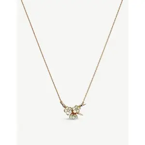 SHAUN LEANE Cherry Blossom Diamond Vermeil Necklace - Gold
