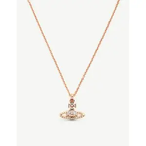 VIVIENNE WESTWOOD Mayfair Bas Relief Pendant Necklace - Pink Gold/rhodium