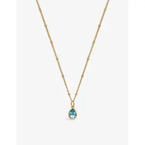 LA MAISON COUTURE X With Love Darling 14ct -plated Vermeil Sterling Silver Zircon Pendant Necklace - Gold