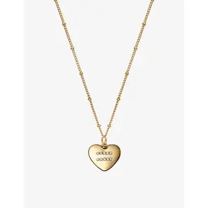 LA MAISON COUTURE 14ct Yellow -plated Vermeil Sterling Silver And Zirconia Pendant Necklace - Gold