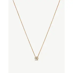 SHAUN LEANE Cherry Blossom Diamond Pendant Necklace - Silver/rose Gold