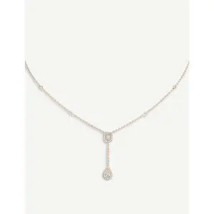 Messika My Twin 18ct Rose-gold And 0.10ct Diamond Tie Necklace - Pink