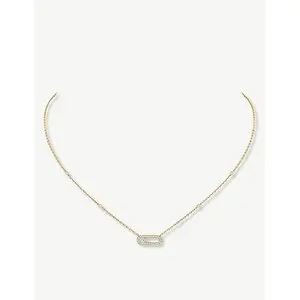 Messika Move Uno Pavé Diamond Necklace - Yellow