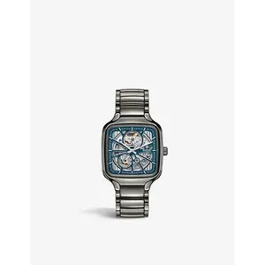 RADO True Square Automatic Open Heart High-tech Ceramic Bracelet Watch