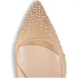 CHRISTIAN LOUBOUTIN Follies Strass 100 Suede Courts