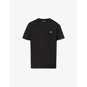 Carhartt Work In Progress Chase Brand-embroidered Cotton-jersey T-shirt - Black Gold