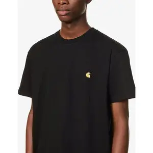 Carhartt Work In Progress Chase Brand-embroidered Cotton-jersey T-shirt - Black Gold