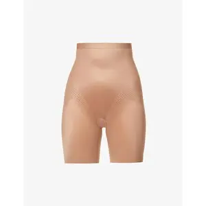 Spanx Shape™ Invisible High-waisted Mid-thigh Shorts - Cafe Au Lait