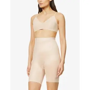 Spanx Shape™ Invisible High-waisted Mid-thigh Shorts - Champagne Beige