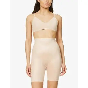 Spanx Shape™ Invisible High-waisted Mid-thigh Shorts - Champagne Beige