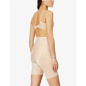 Spanx Shape™ Invisible High-waisted Mid-thigh Shorts - Champagne Beige