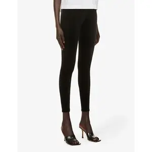 Commando High-rise Elasticated-waistband Velvet Leggings
