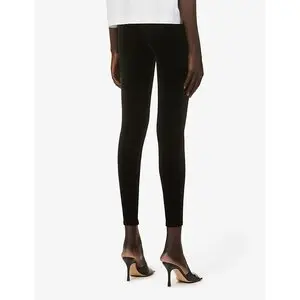 Commando High-rise Elasticated-waistband Velvet Leggings