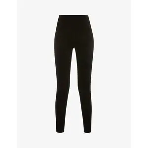 Commando High-rise Elasticated-waistband Velvet Leggings