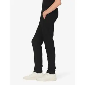 Sandro High-rise Stretch-jersey Trousers - Black