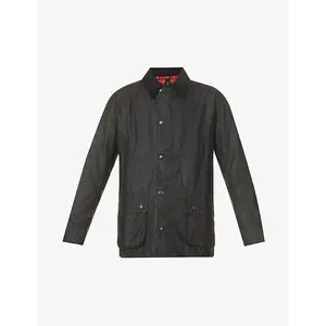 Barbour Ashby Corduroy-trimmed Waxed Cotton Jacket - Black