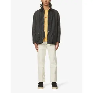 Barbour Ashby Corduroy-trimmed Waxed Cotton Jacket - Black