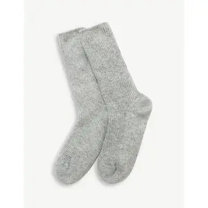 THE WHITE COMPANY Cashmere Bed Socks Silvergreymarl