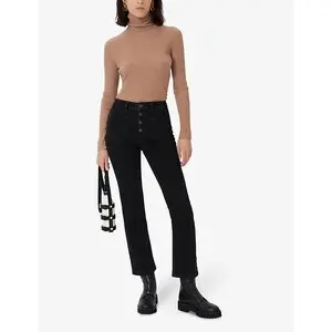 Maje Passion Wide-leg High-rise Jeans