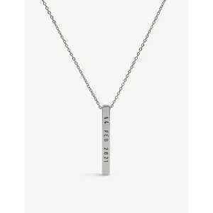LITTLESMITH Personalised -plated Necklace - Silver