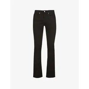 FRAME L'homme Slim-fit Stretch-denim Jeans - Noir