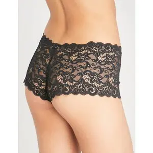 Hanro Moments Stretch-lace Maxi Briefs - Black