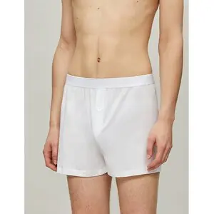 Sunspel Q82 Loose-fit Superfine Cotton Boxers - White