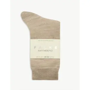 Falke High-rise Wool Socks - 4549 Linen Melange